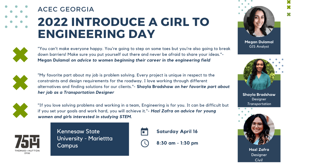 Introduce A Girl To Engineering Day in Atlanta: 4/16 - Thomas & Hutton